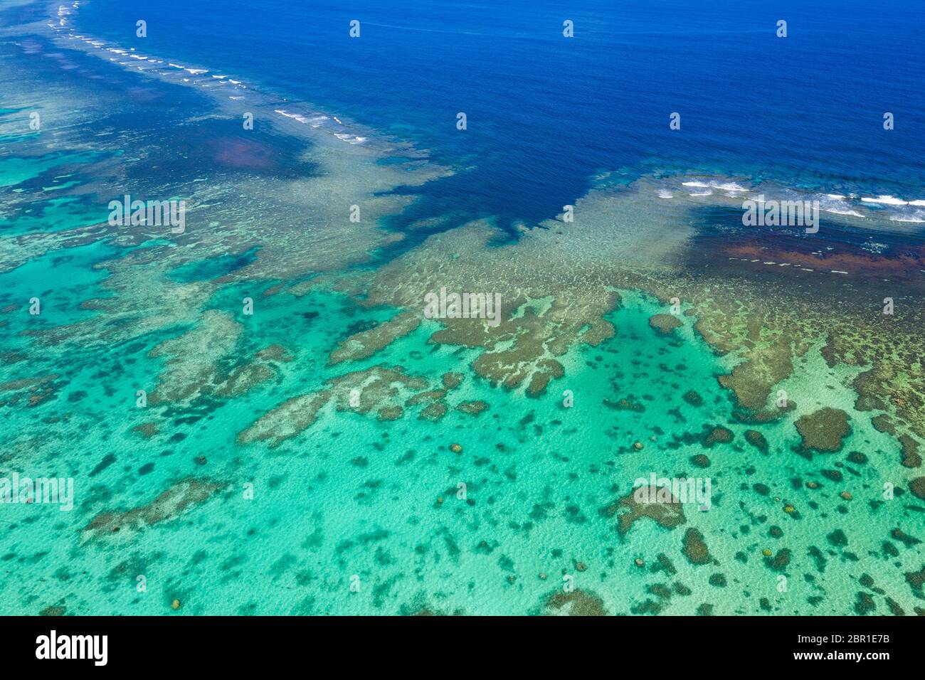 Top view of the tropical lagoon sea surface Stock Photo - Alamy