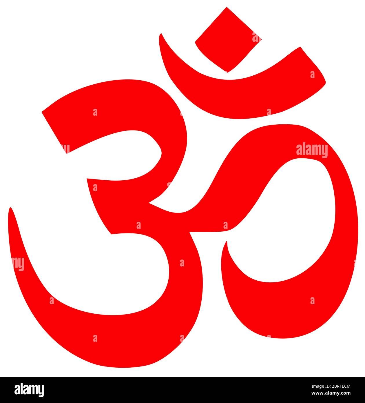 om hinduism red color illustration buddha meditation sacred Stock Photo ...