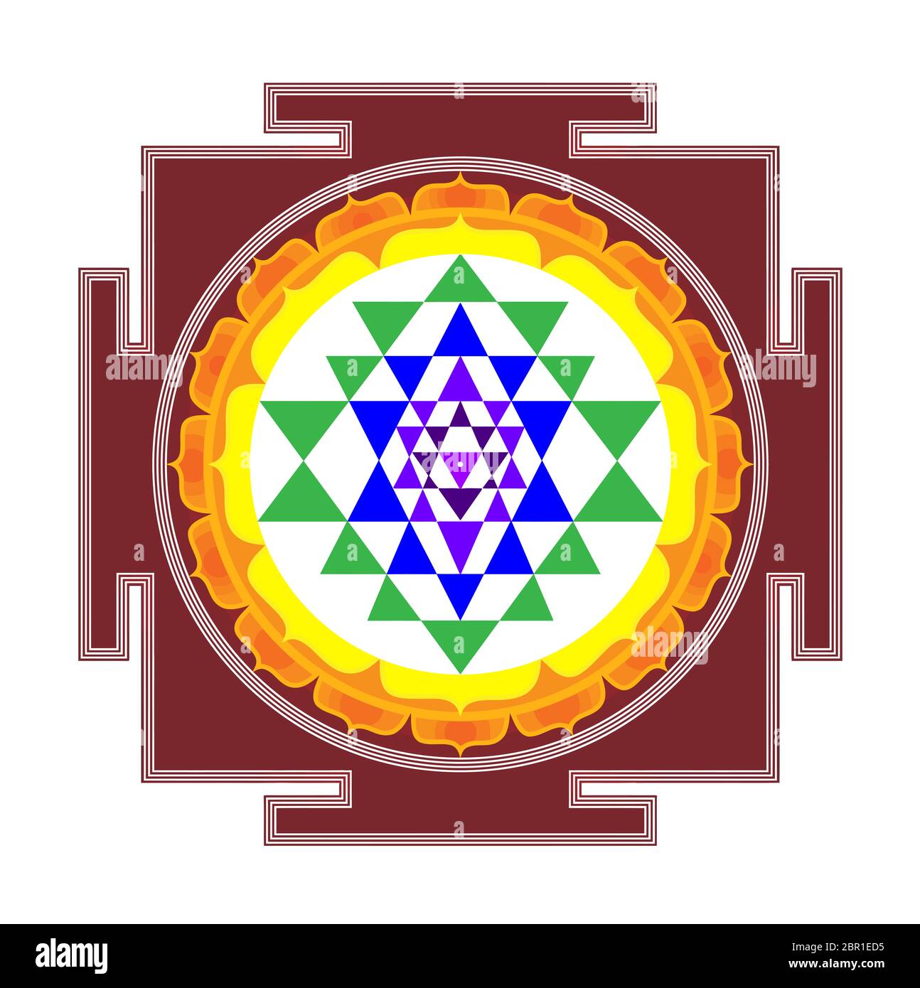 mandala sri yantra chakra tantra spirituality esoteric zen illustration ...