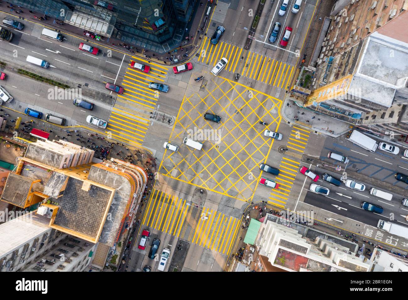 Hong kong intersection aerial hi-res stock photography and images - Alamy