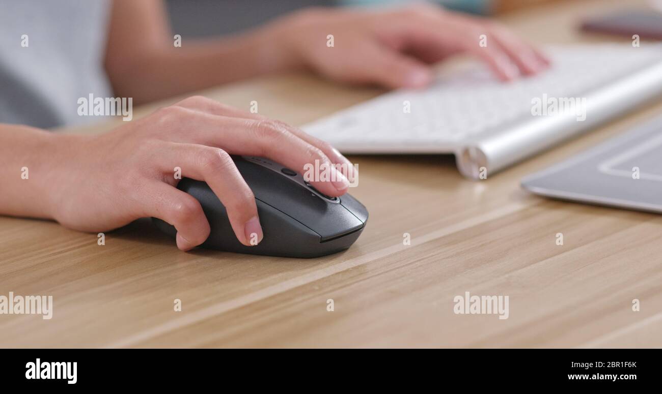 Work on computer at home Stock Photo - Alamy