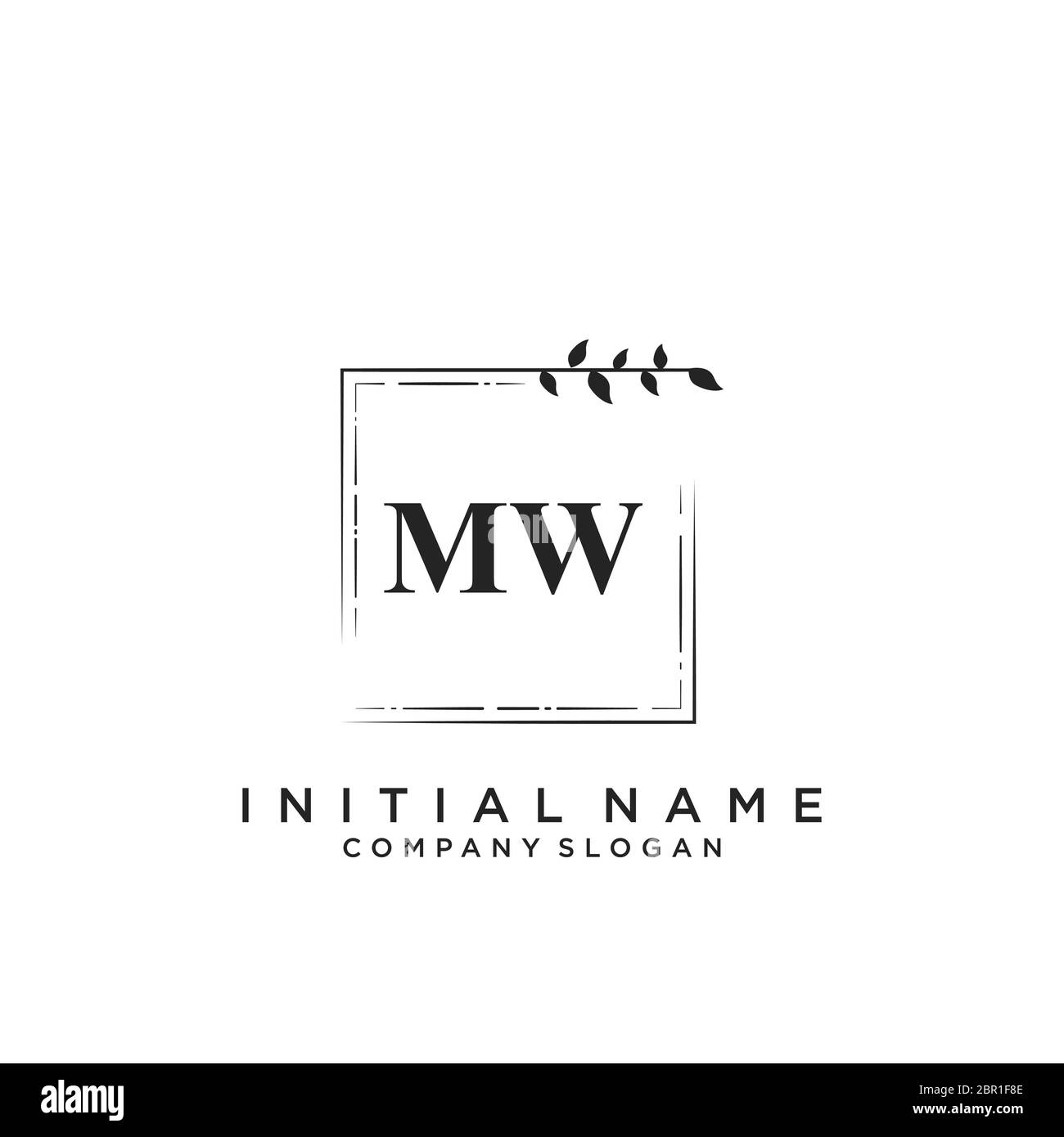 Mw initials logo hi-res stock photography and images - Alamy