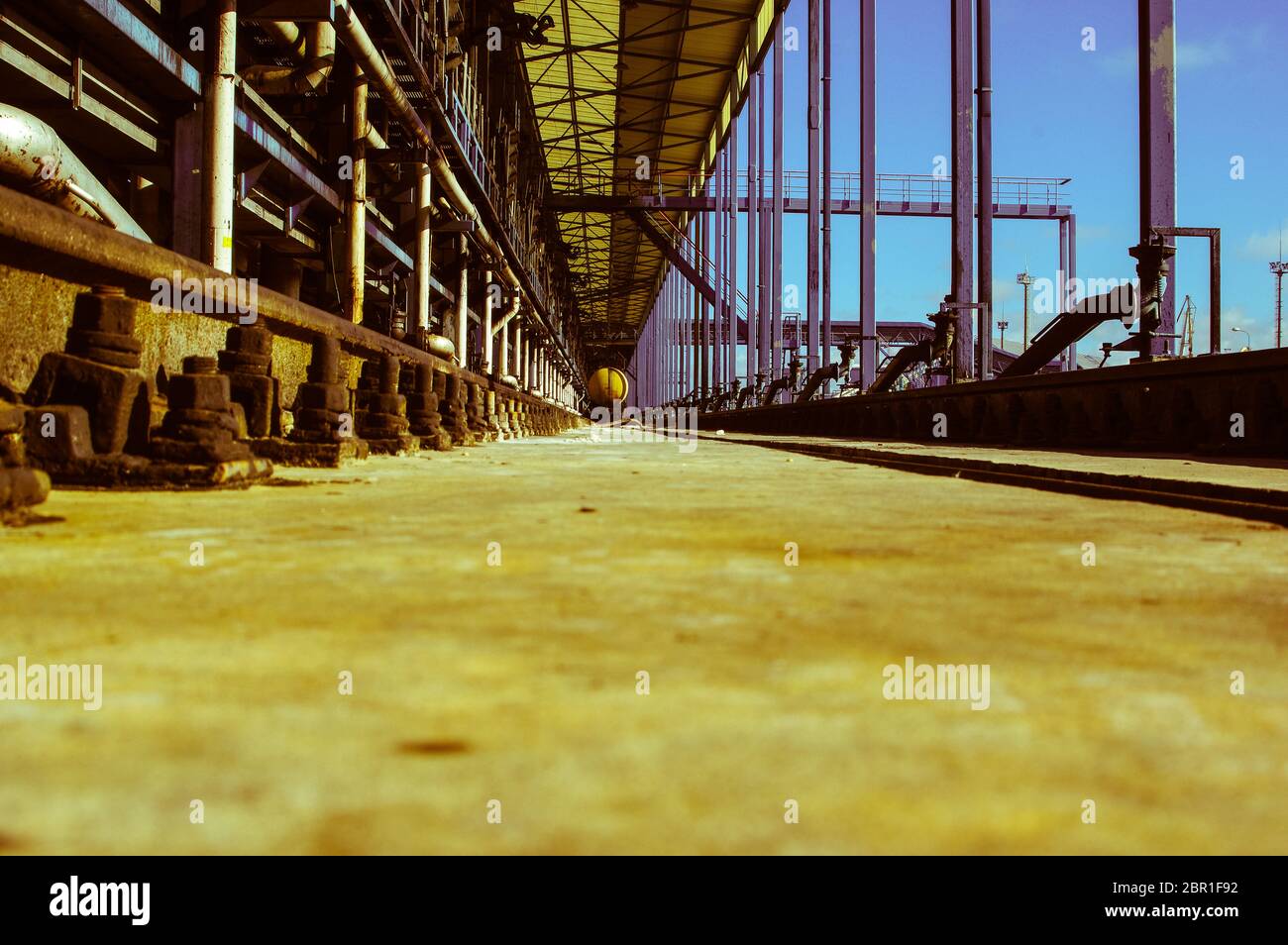 Close up industrial view,A equipment of oil refining,Oil and gas ...