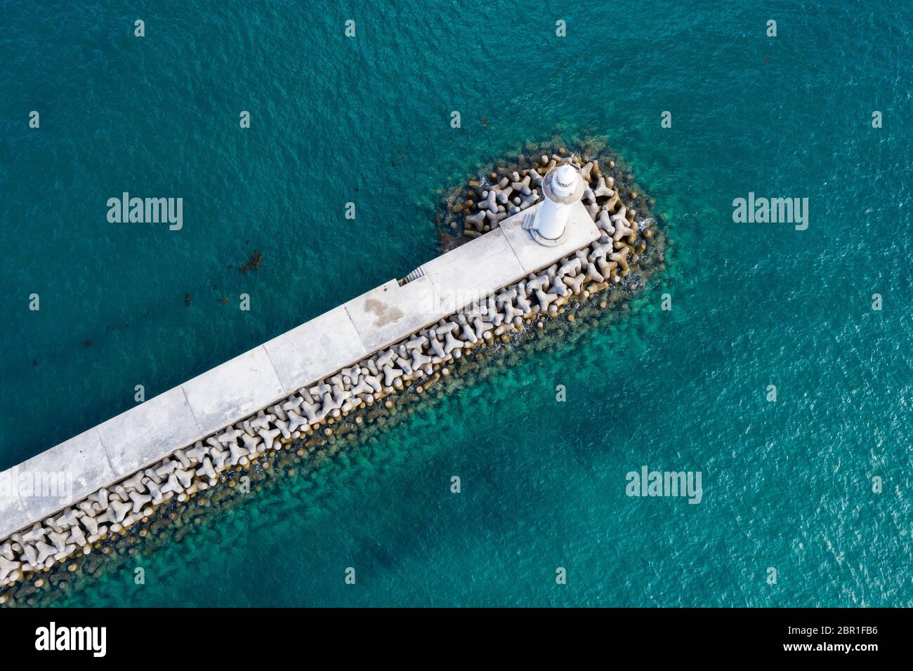 Beautiful aerial view breakwaters port hi-res stock photography and ...