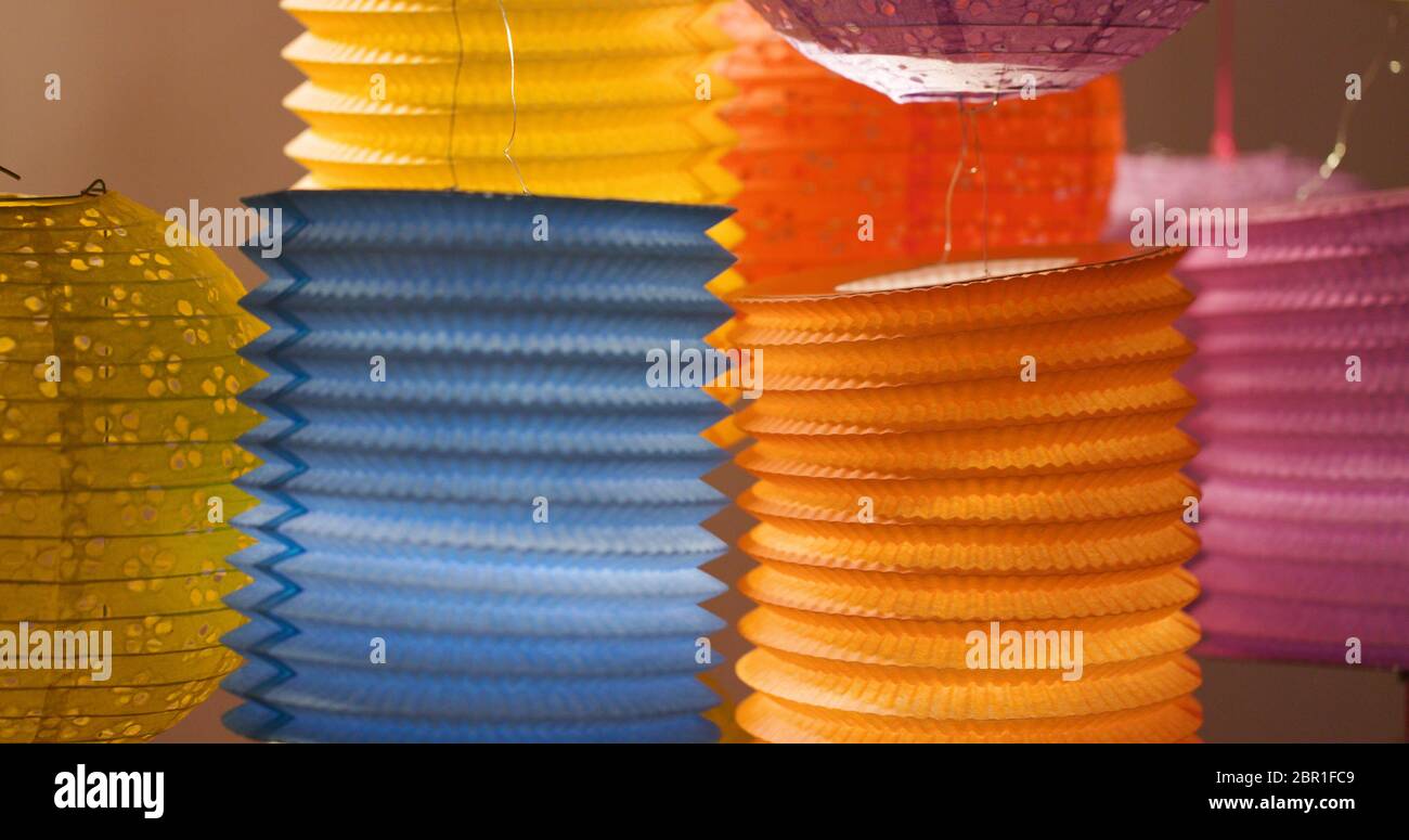 Colorful Chinese lantern for mid autumn festival Stock Photo - Alamy