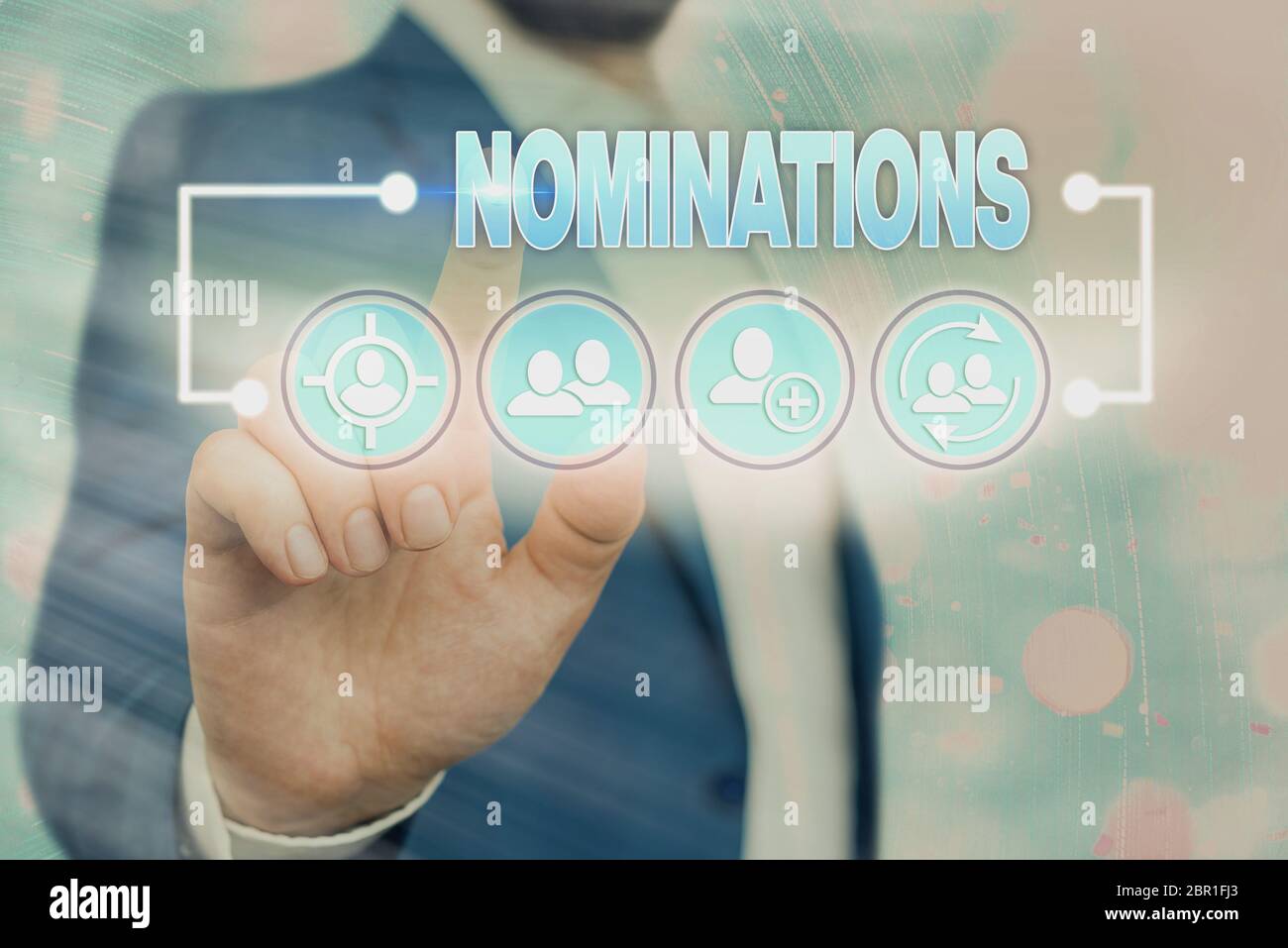 Handwriting text writing Nominations. Conceptual photo the act of ...