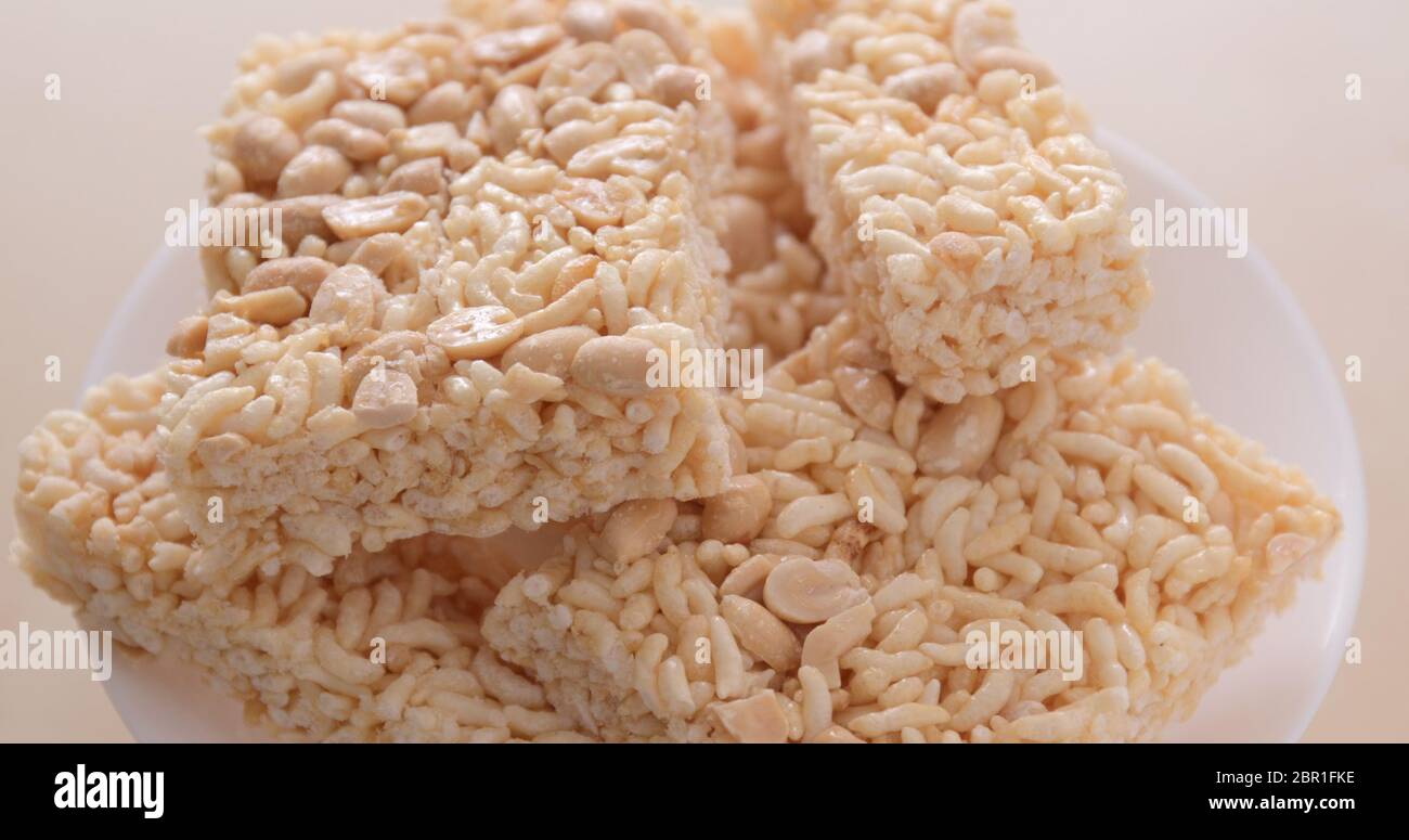 Rice Crispy Squares Stock Photo - Alamy