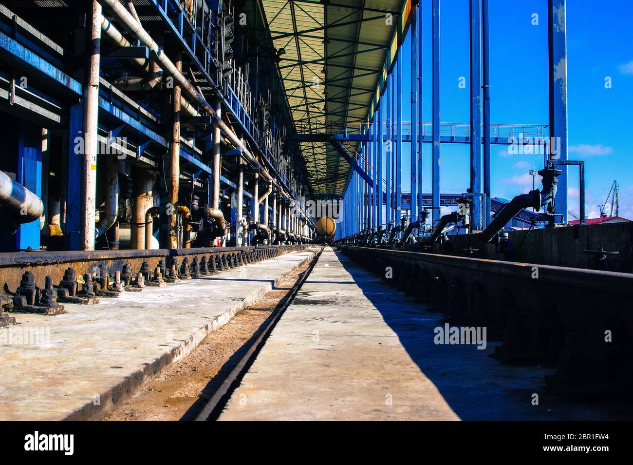 Close up industrial view,A equipment of oil refining,Oil and gas ...