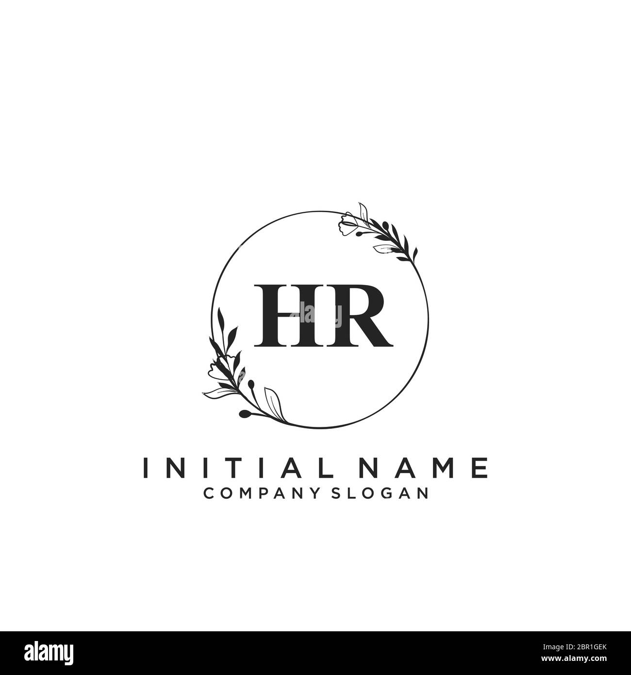 Hr initials logo hi-res stock photography and images - Alamy