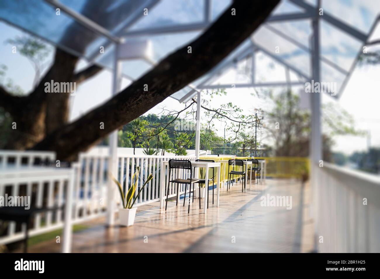Modern restaurant seat on rooftop, stock photo Stock Photo - Alamy