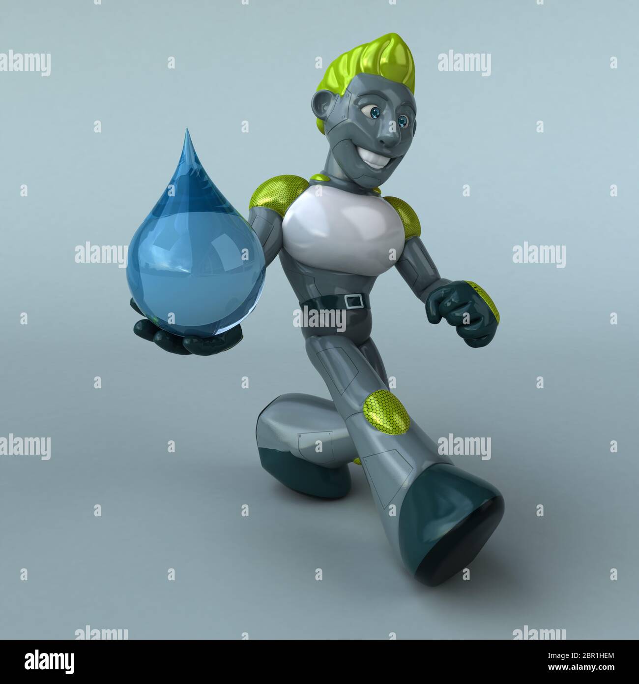 Green Robot - 3D Illustration Stock Photo - Alamy