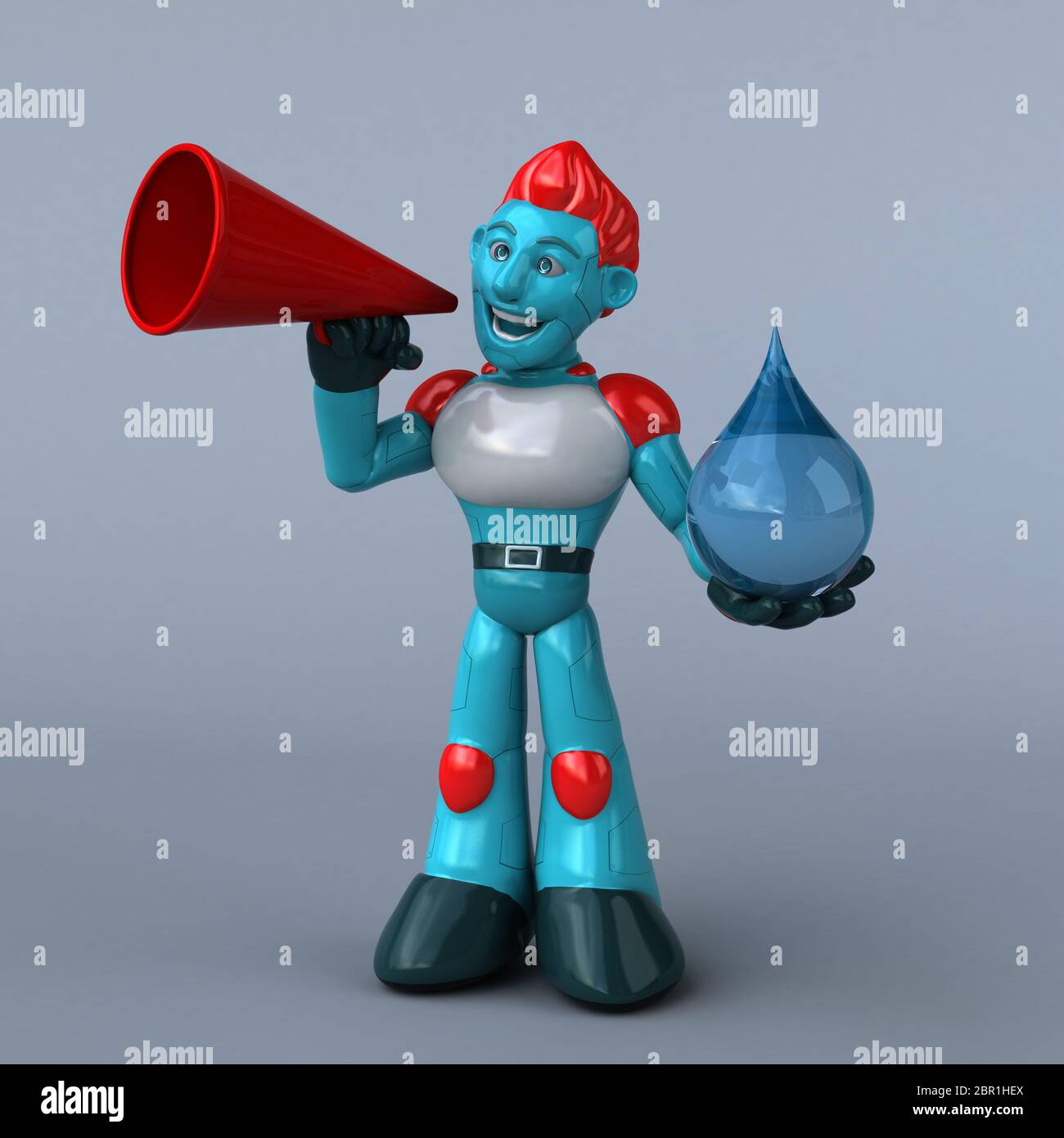 Red Robot - 3D Illustration Stock Photo - Alamy