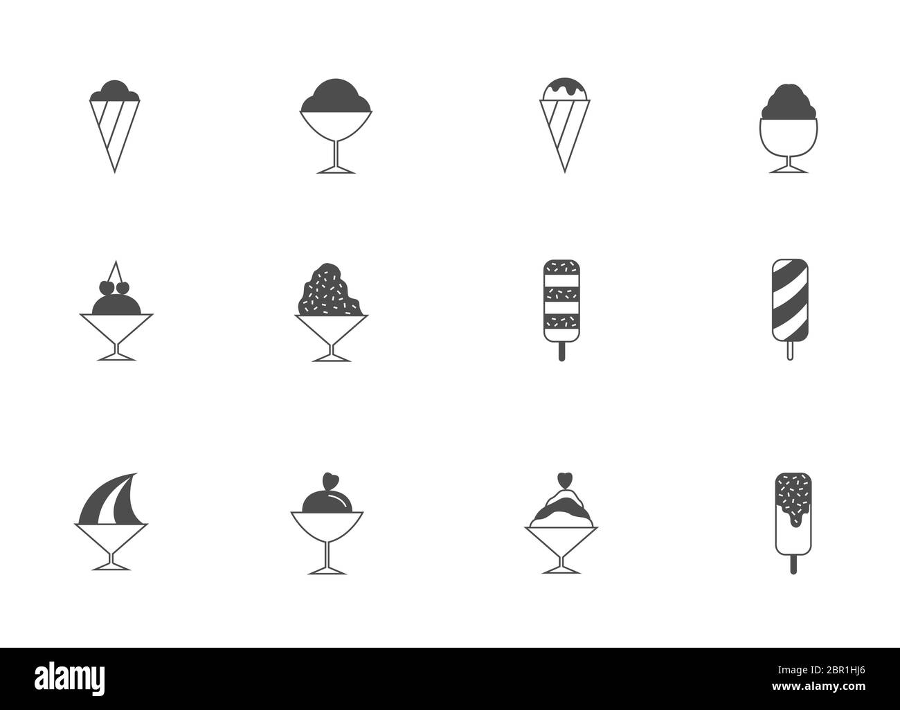 Banana cherry ice cream Stock Vector Images - Alamy