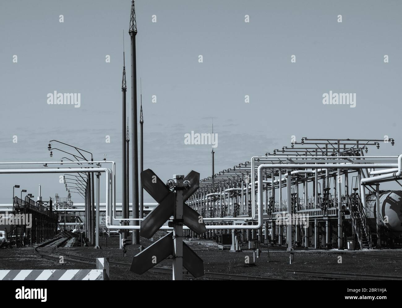 Close up industrial view,A equipment of oil refining,Oil and gas ...