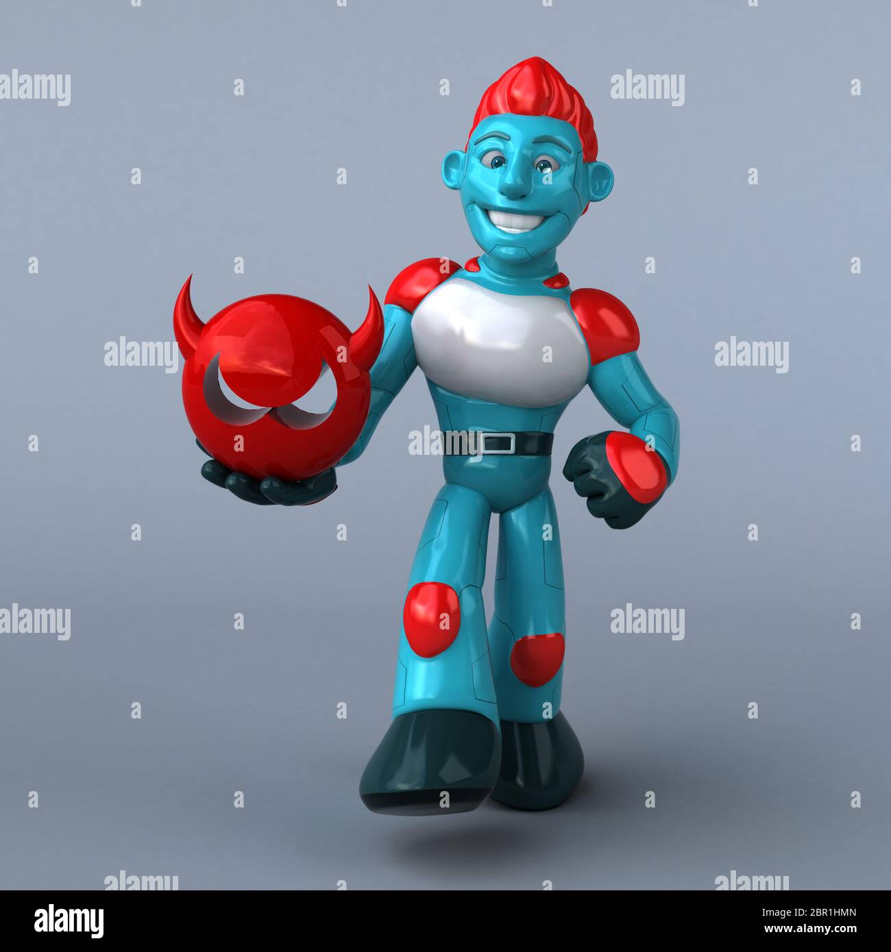 Red Robot - 3D Illustration Stock Photo - Alamy
