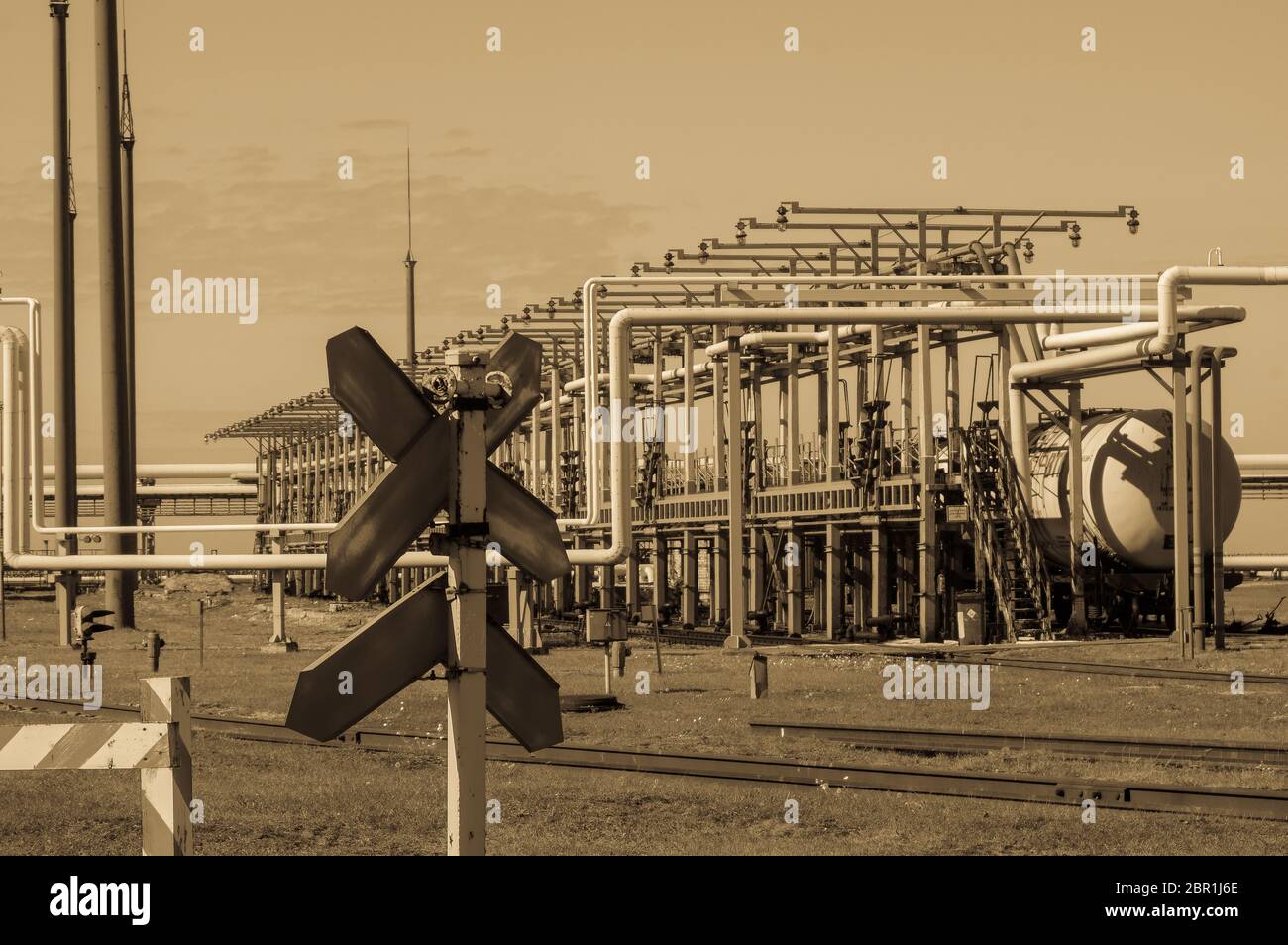 Close up industrial view,A equipment of oil refining,Oil and gas ...