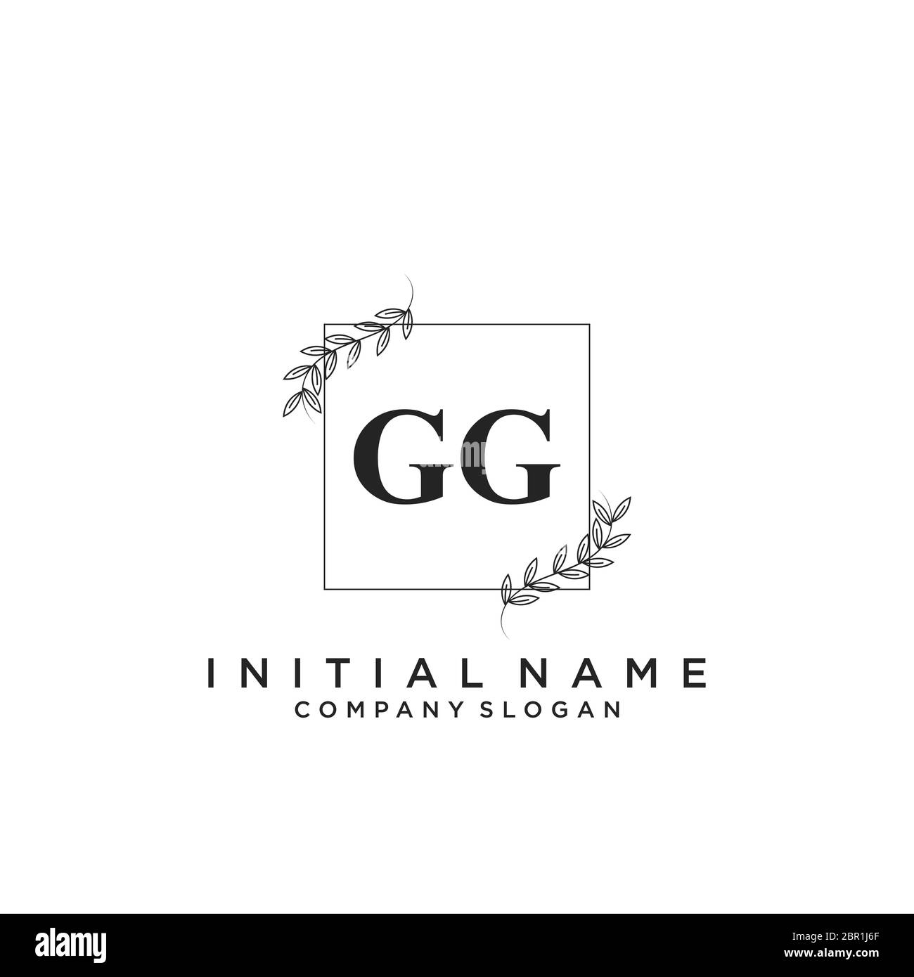 Initial GG beauty monogram and elegant logo design Stock Vector Image ...