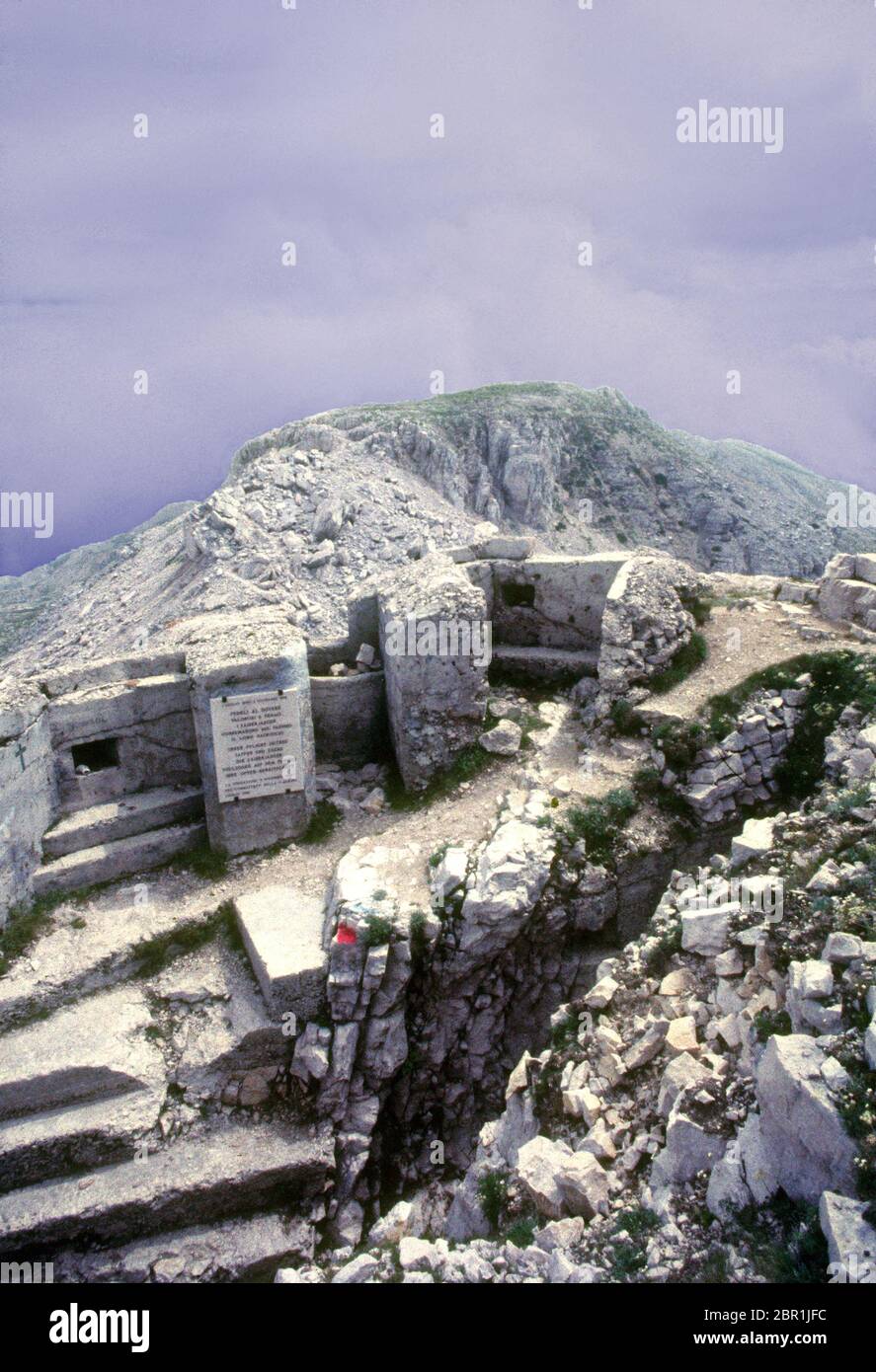Monte Pasubio. Monumental area: view of the "Italian tooth Stock Photo ...