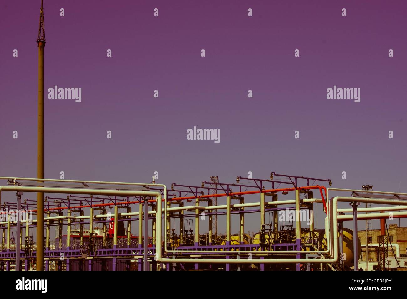 Close up industrial view,A equipment of oil refining,Oil and gas ...