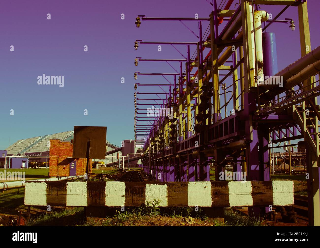 Close up industrial view,A equipment of oil refining,Oil and gas ...