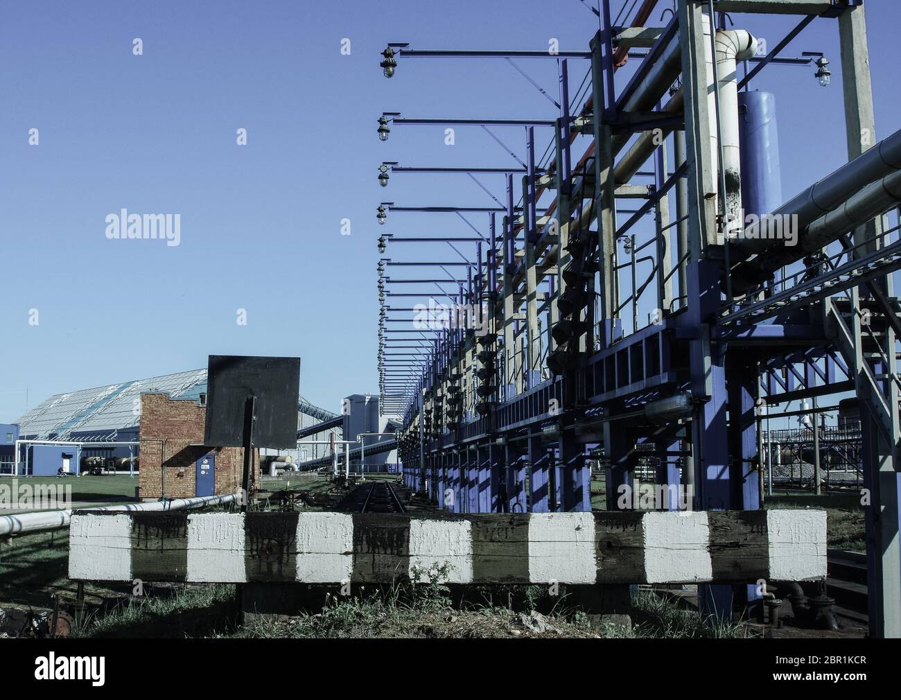Close up industrial view,A equipment of oil refining,Oil and gas ...