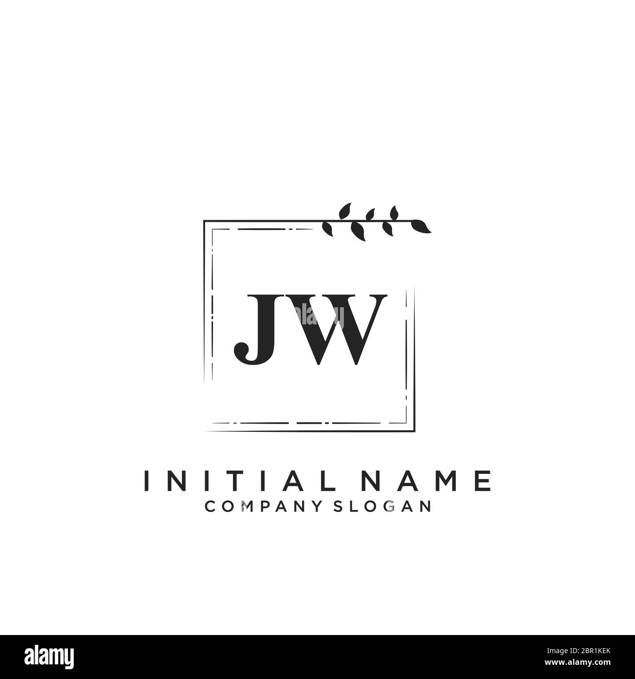 Jw initials logo hi-res stock photography and images - Alamy