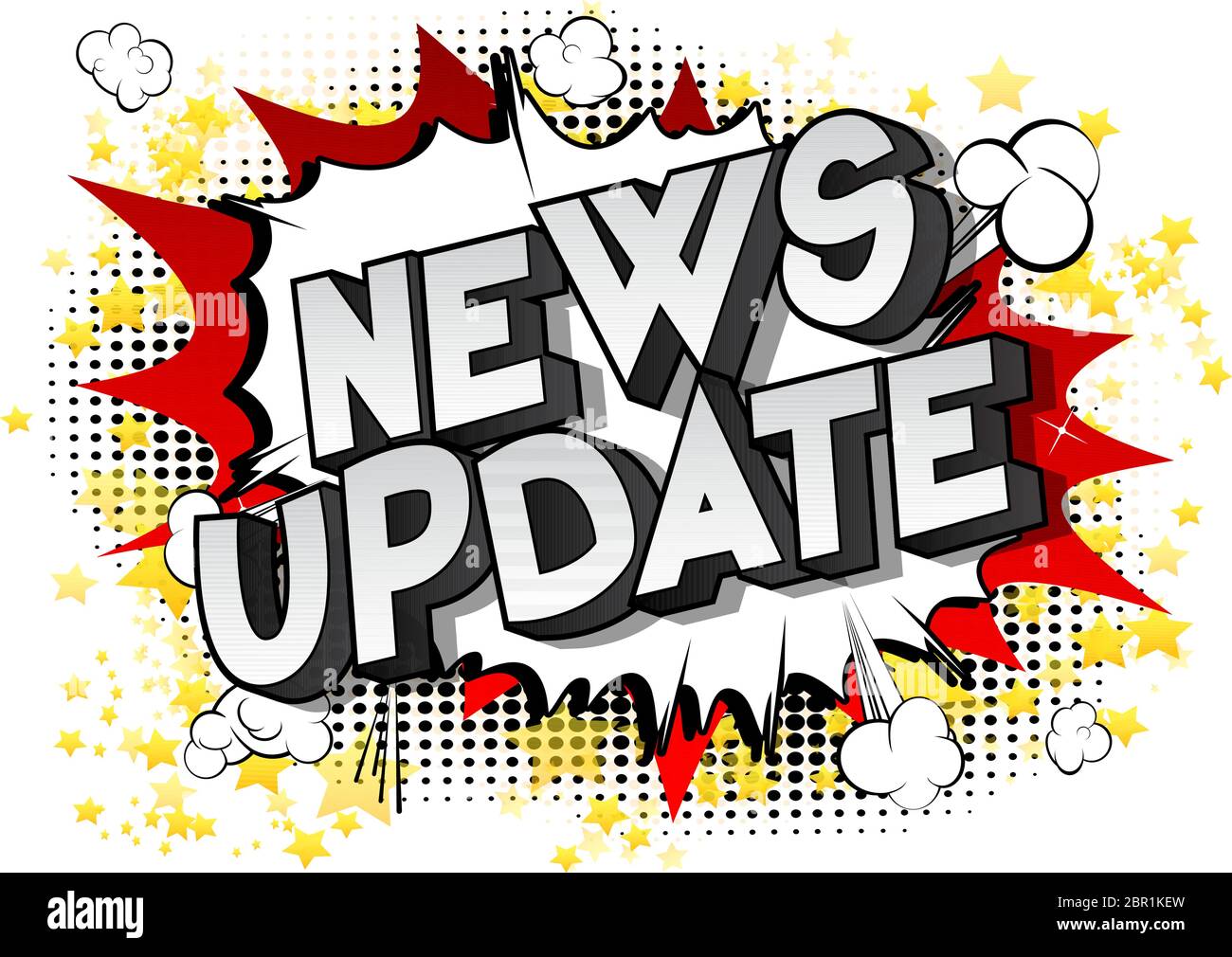 News Update - Comic book style word on abstract background Stock Vector ...