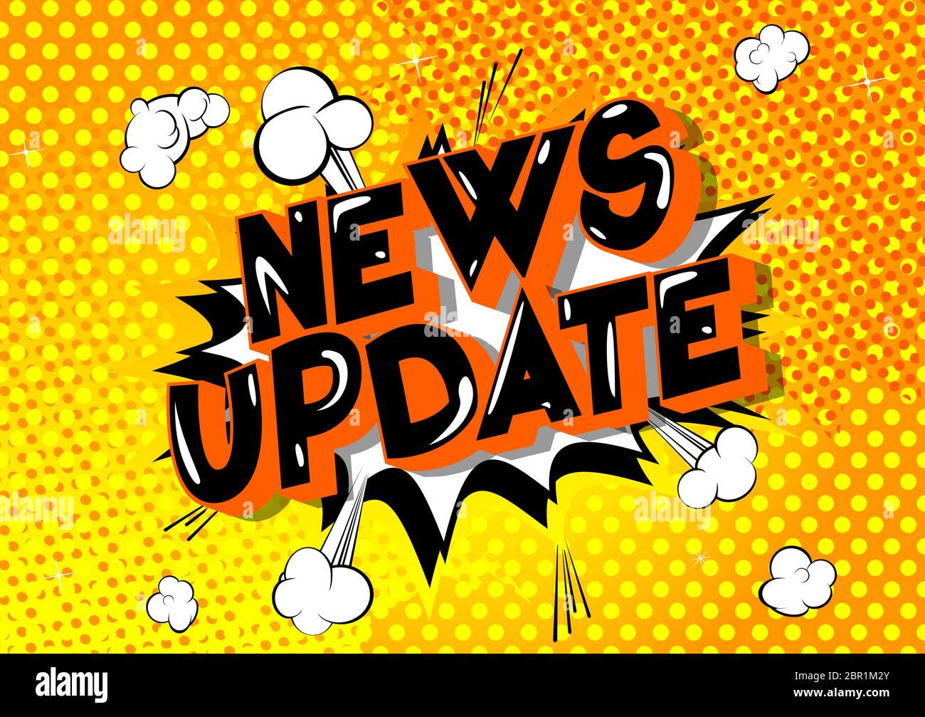 News Update - Comic book style word on abstract background Stock Vector ...