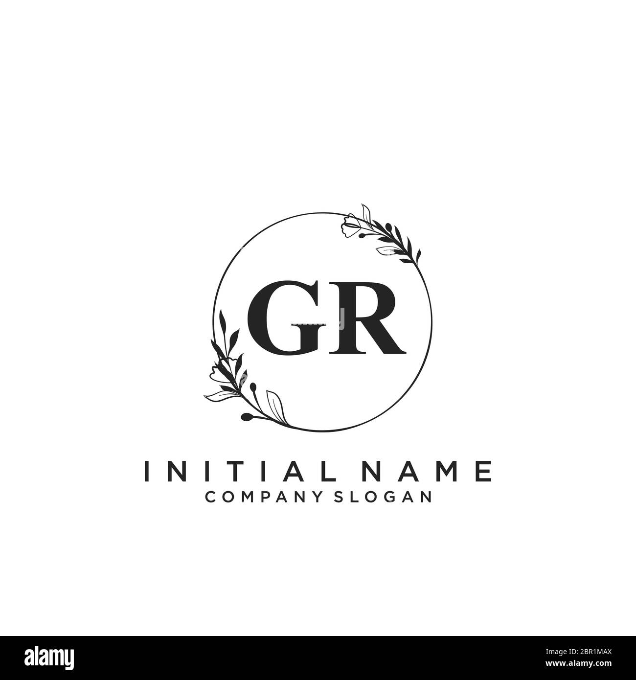 Gr initials logo hi-res stock photography and images - Alamy