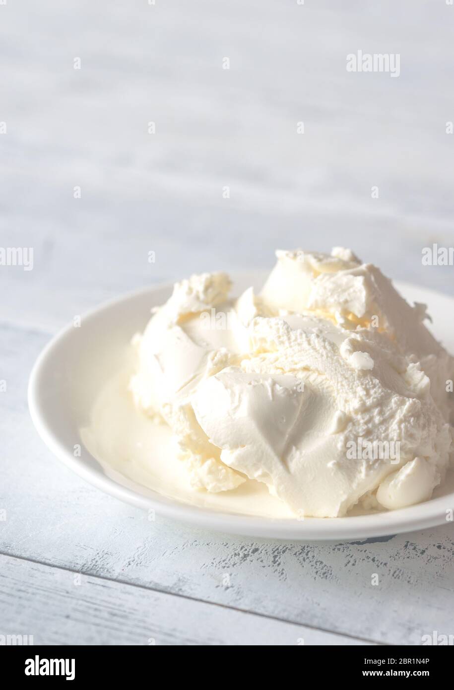 Mascarpone - Italian cream cheese Stock Photo - Alamy