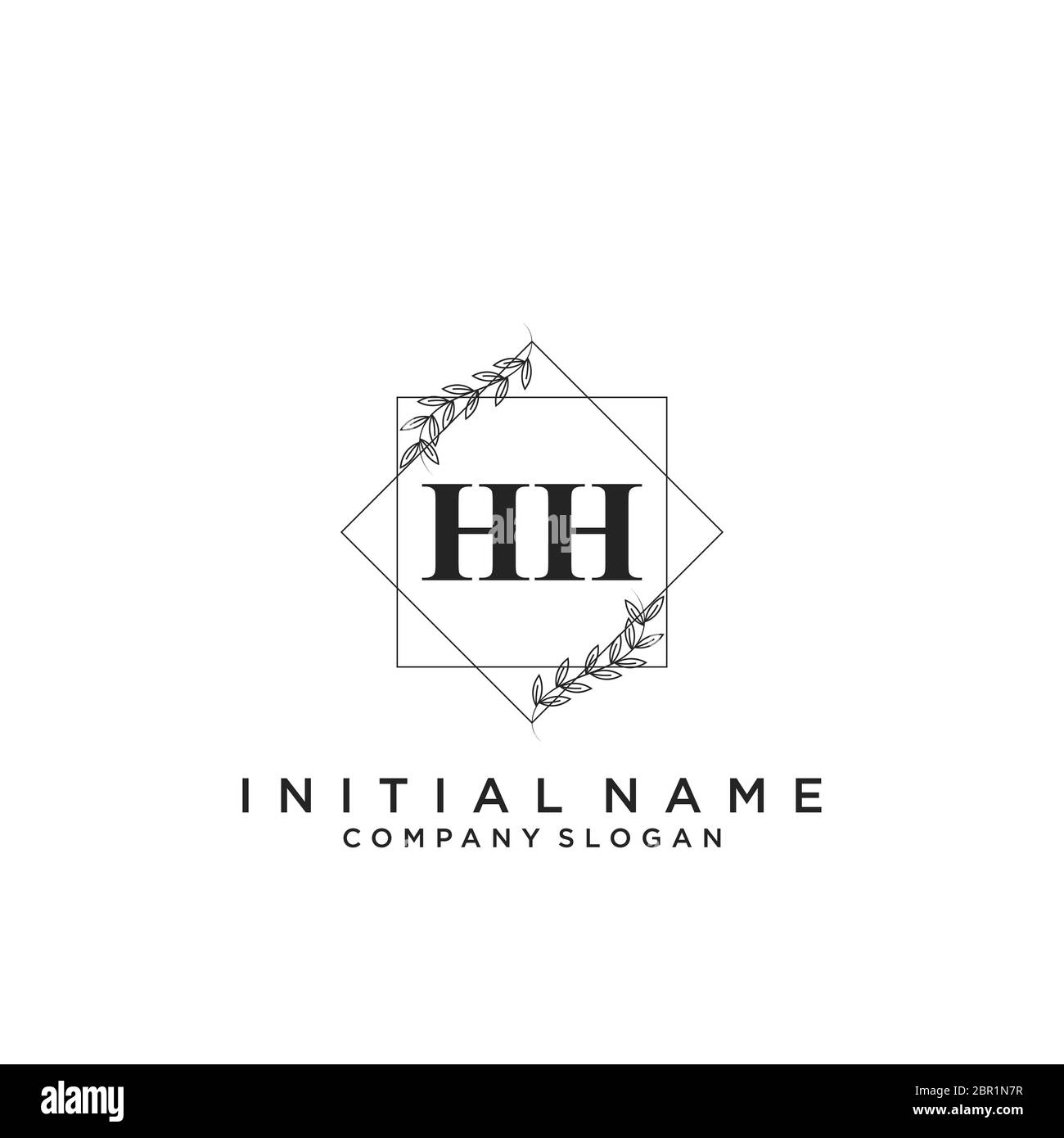 Hh initials vector vectors hi-res stock photography and images - Alamy