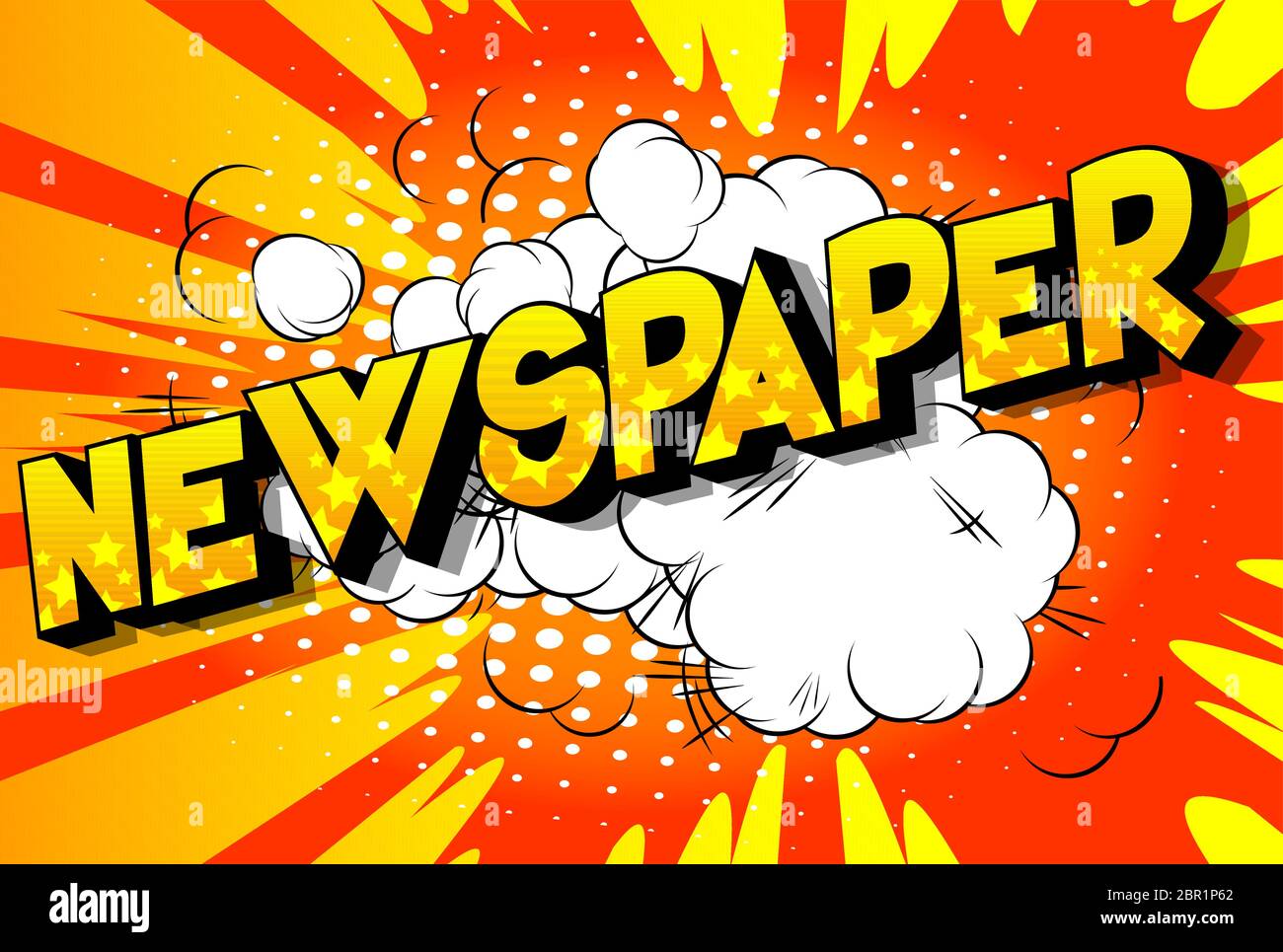 Newspaper - Comic book style word on abstract background Stock Vector ...