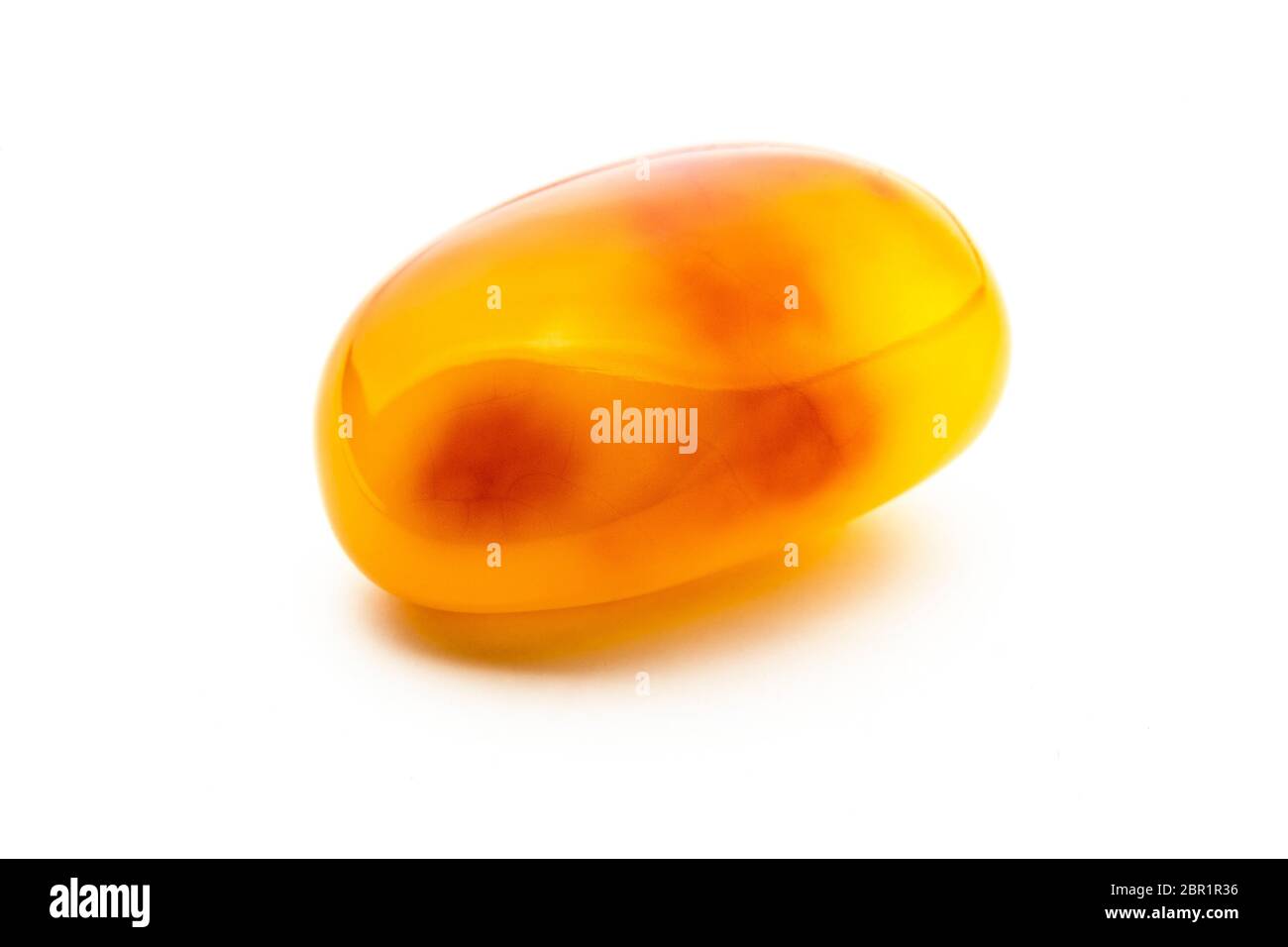 A piece of yellow opaque natural amber classification color Bastard ...