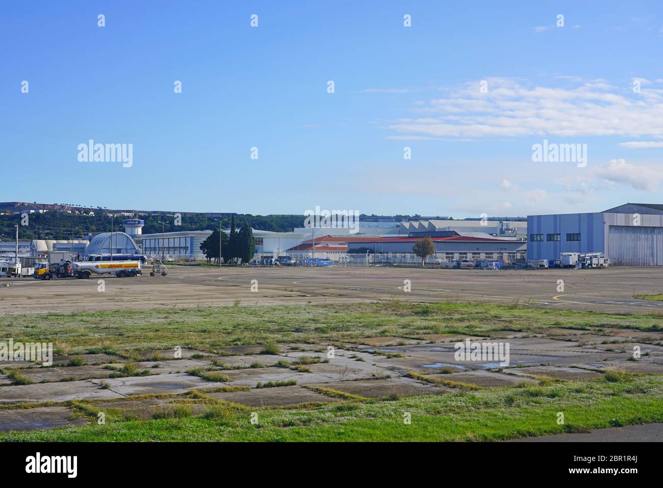MARSEILLE, FRANCE -16 NOV 2019- View of Airbus manufacturing facilities ...