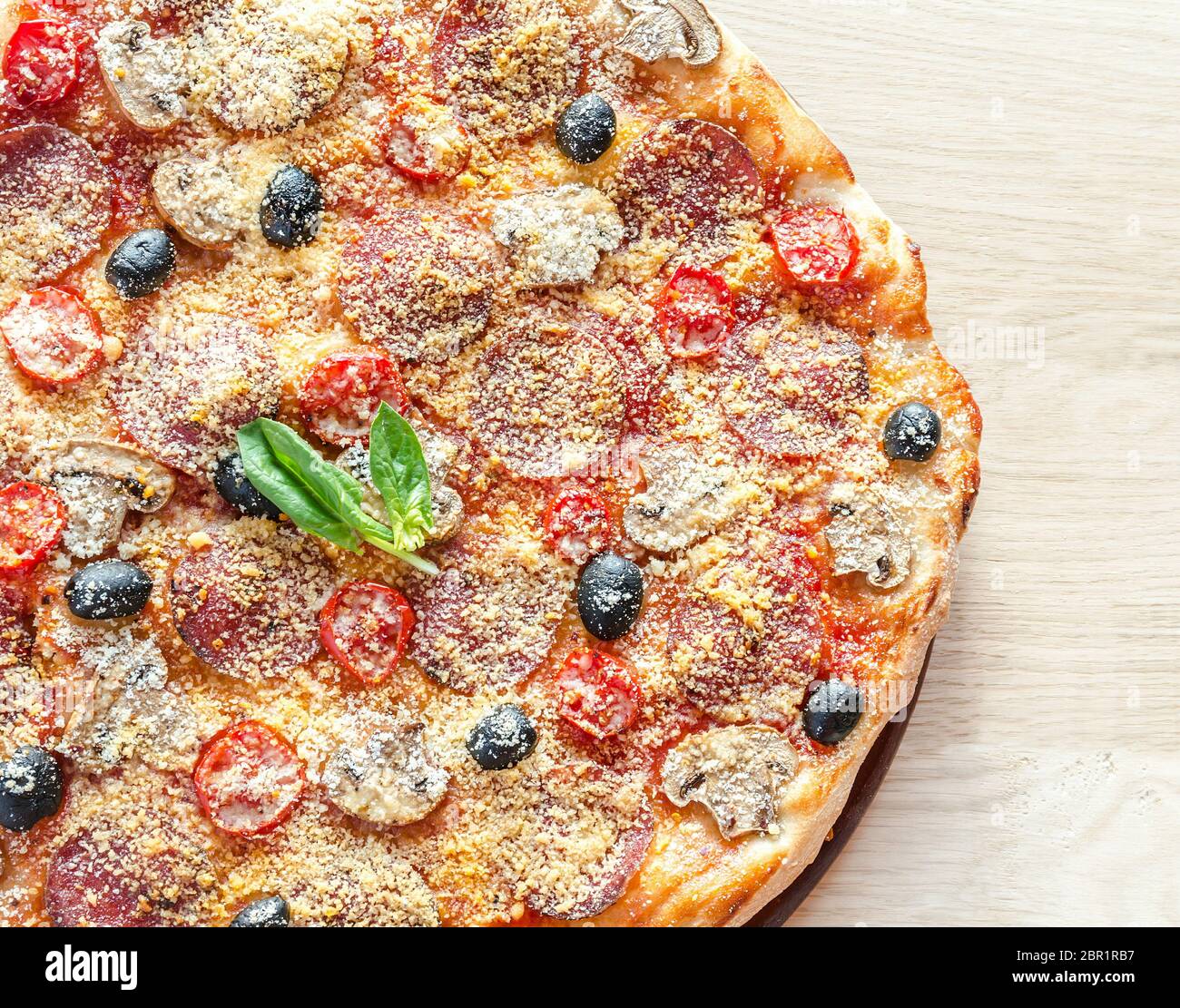 Homemade Regina pizza Stock Photo - Alamy