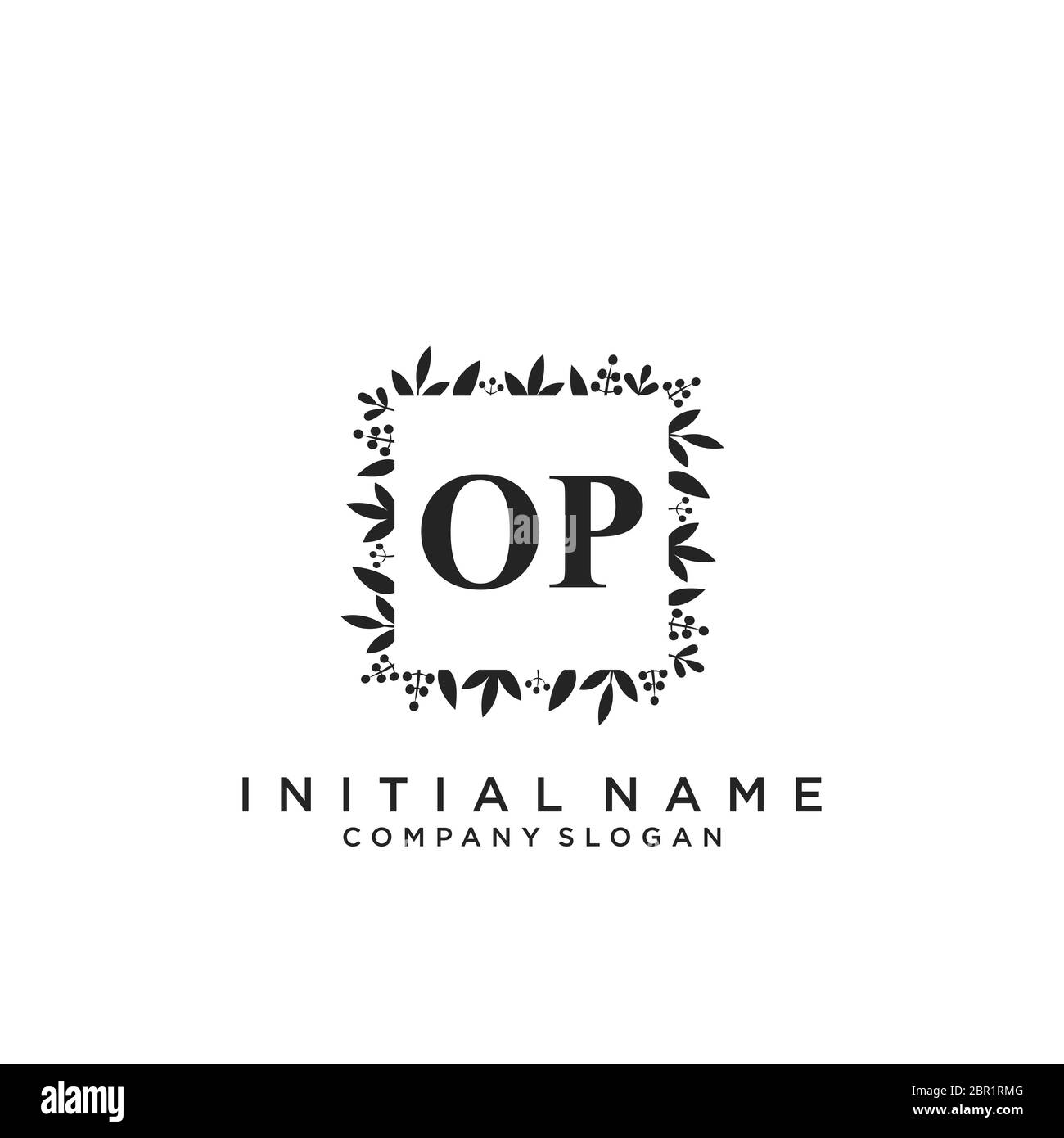 Op initial logo hi-res stock photography and images - Alamy