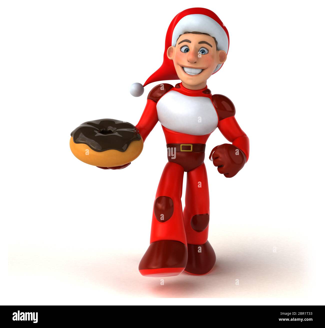 Fun Super Santa Claus - 3D Illustration Stock Photo - Alamy