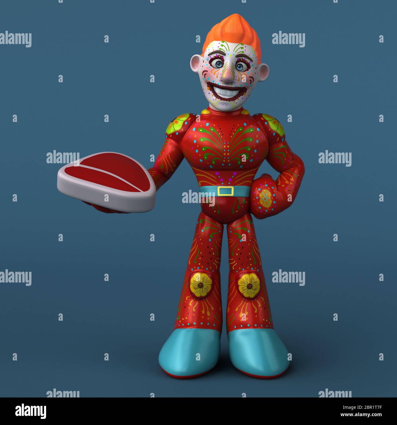 Mexican hero - 3D Illustration Stock Photo - Alamy