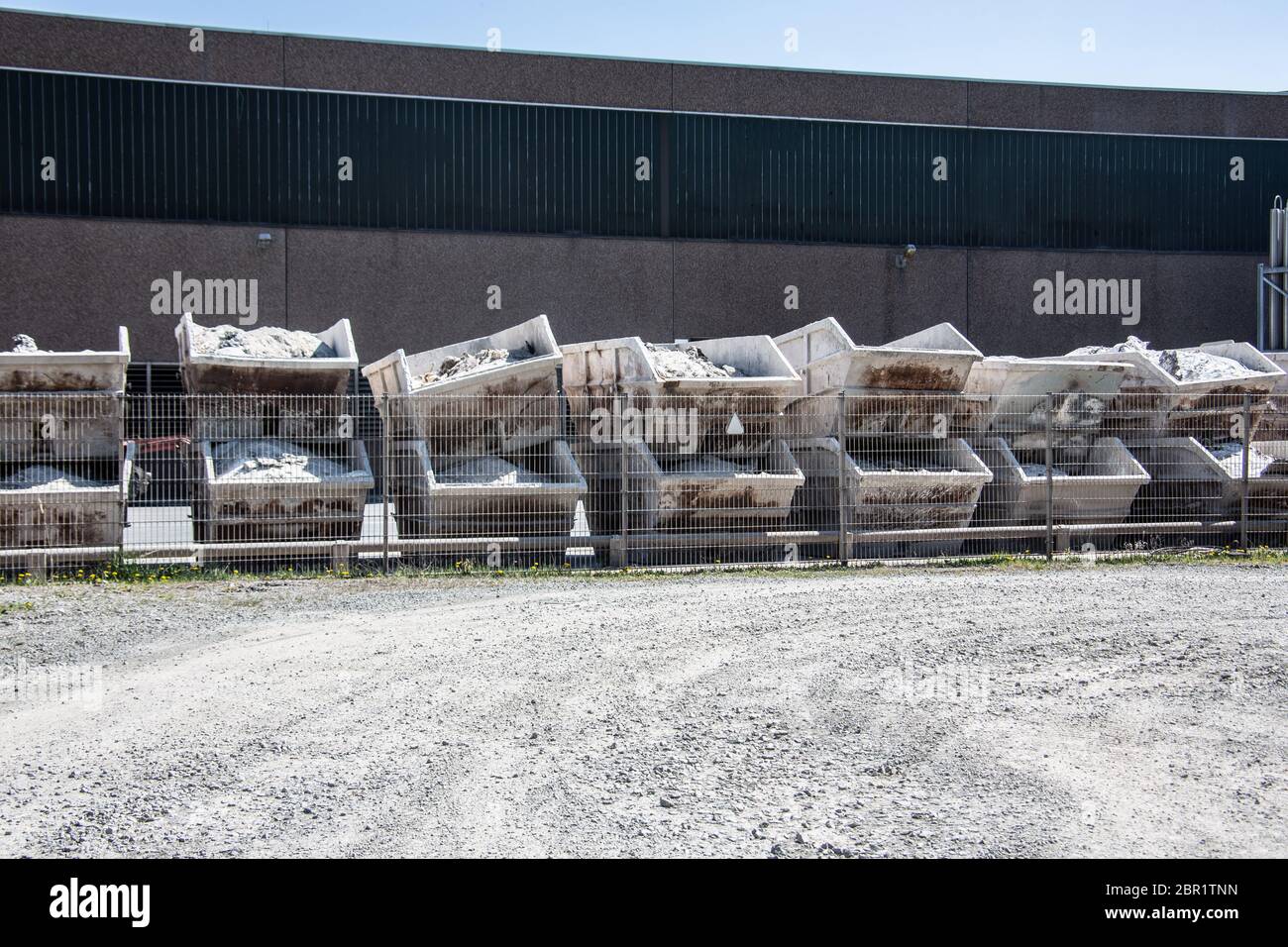 Dumpster with rubble Stock Photo - Alamy