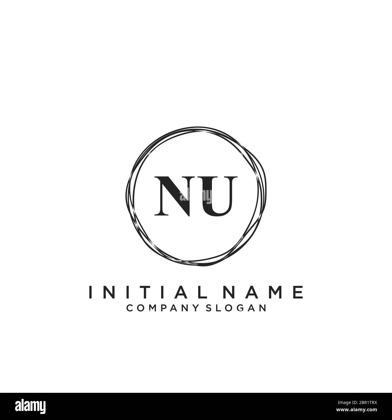 Nu initials logo hi-res stock photography and images - Alamy