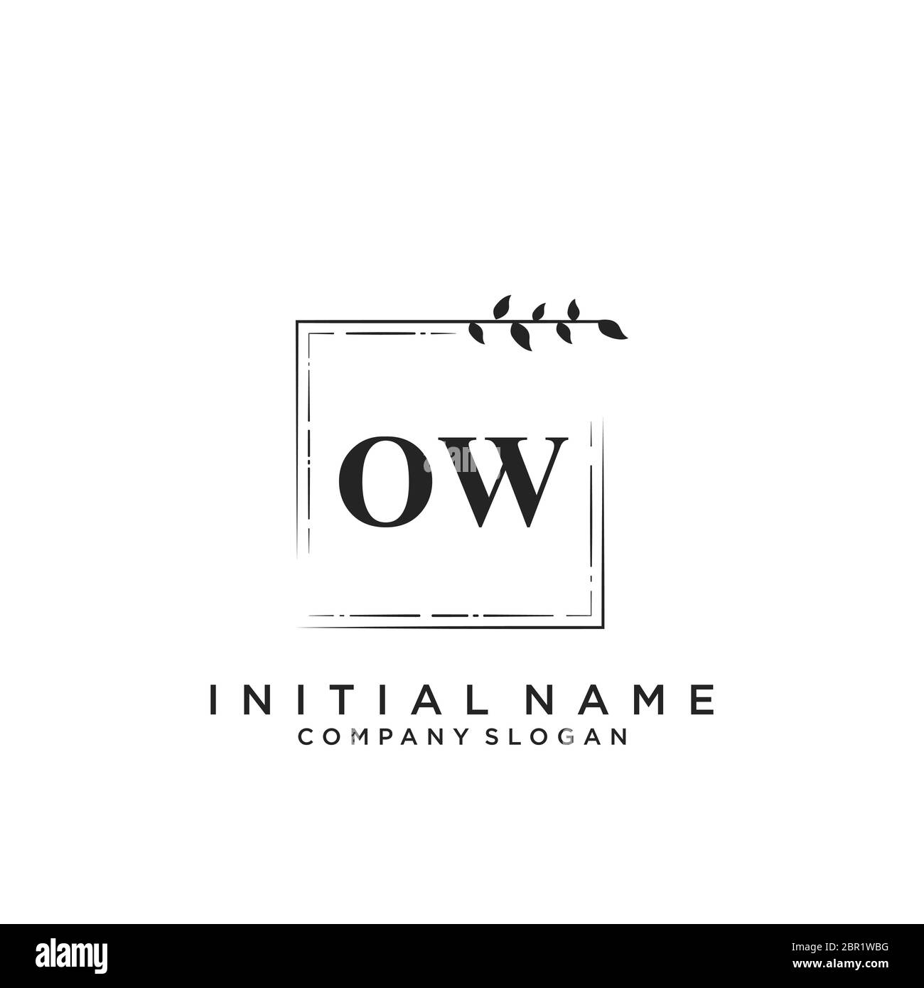Initial letter ow Stock Vector Images - Alamy