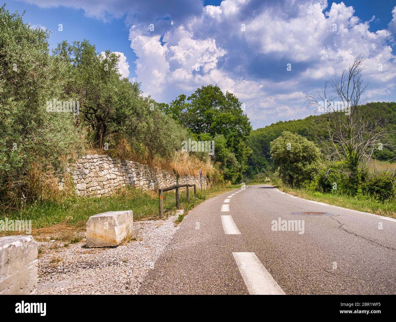 Beautiful road of Provence, France Stock Photo - Alamy