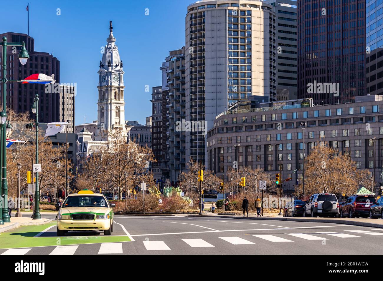 Philadelphia city hall clock tower hi-res stock photography and images ...