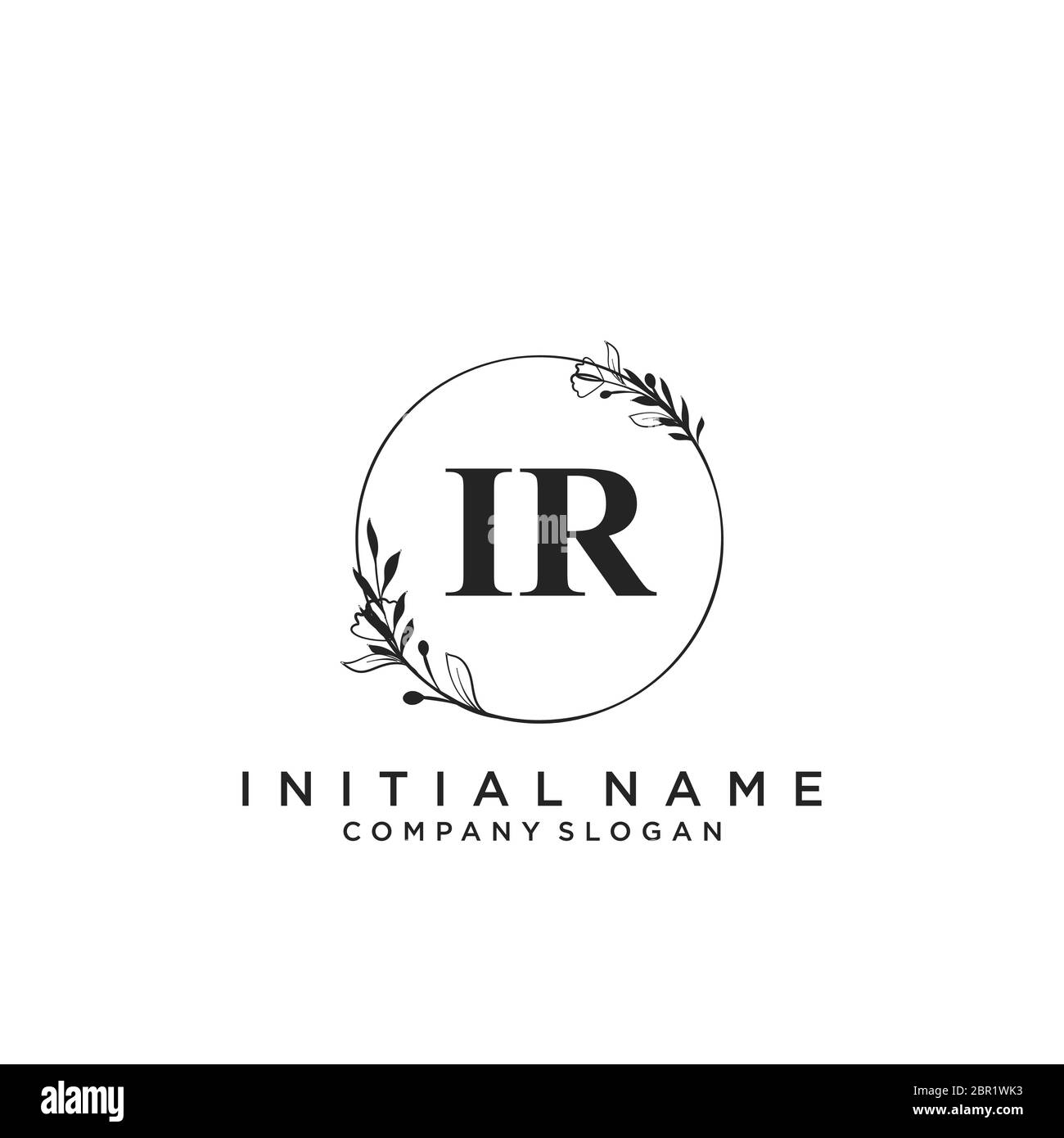 Initial ir logo vector vectors hi-res stock photography and images - Alamy