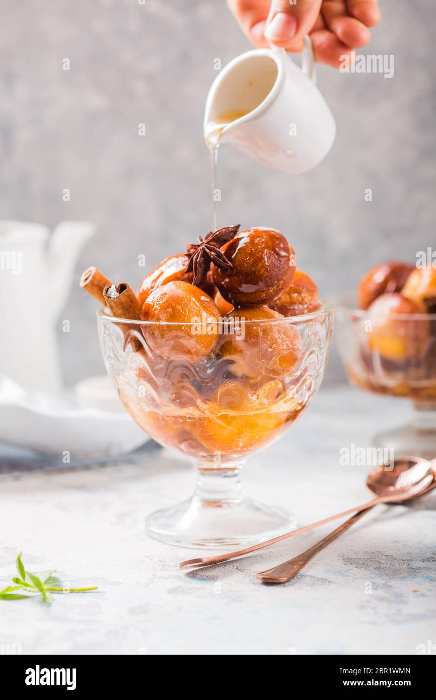 Bunuelos - traditional Colombian sweet deep fried pastry served with ...