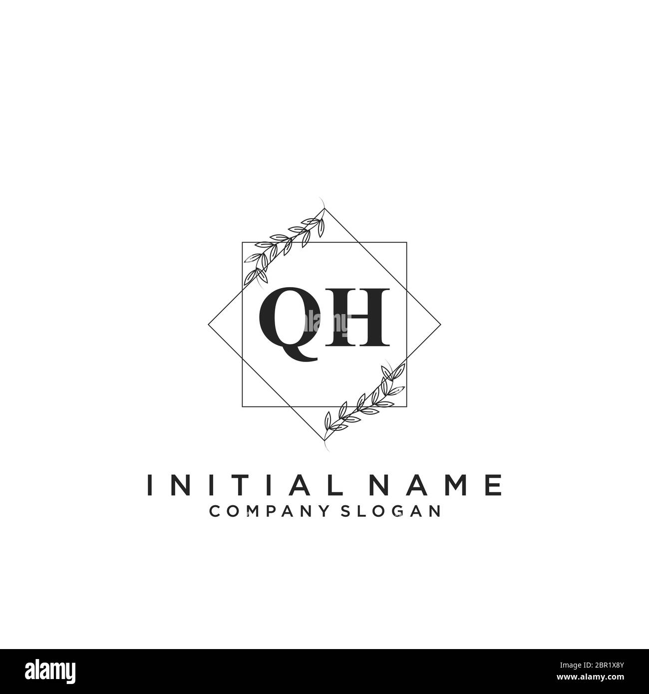 Qh initials logo hi-res stock photography and images - Alamy