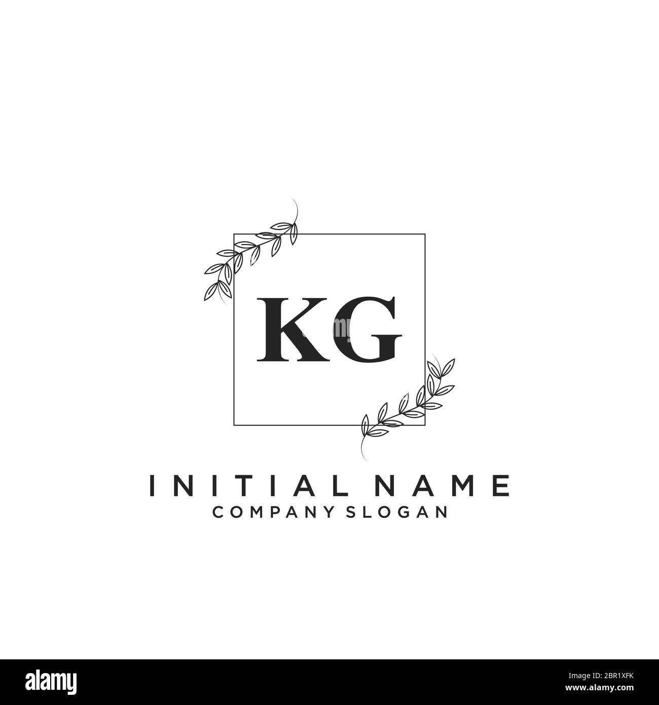 Kg initials logo Stock Vector Images - Alamy