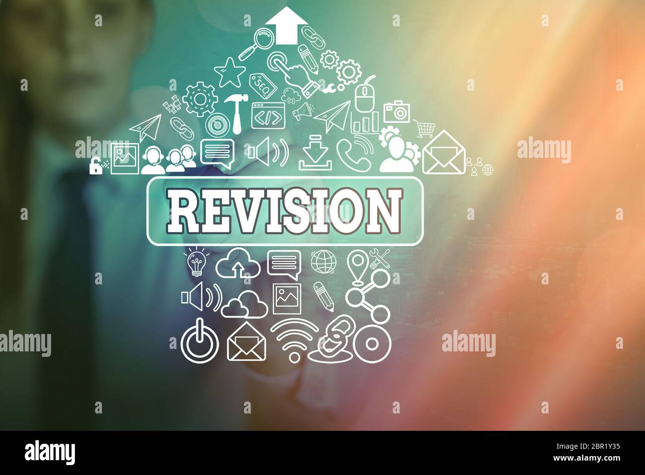 Writing note showing Revision. Business concept for action of revising ...