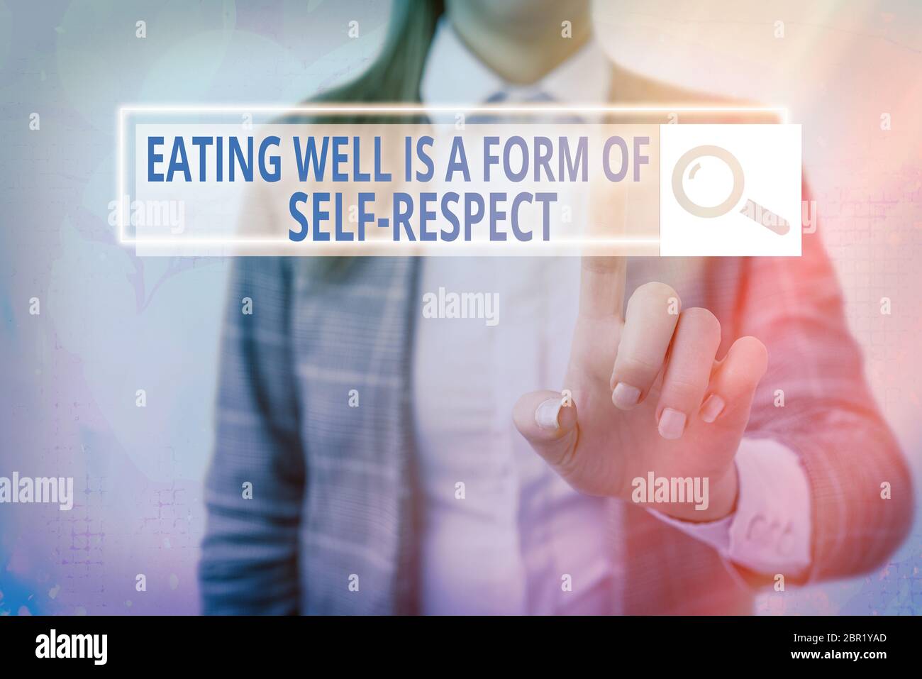 Text sign showing Eating Well Is A Form Of Self Respect. Business photo ...