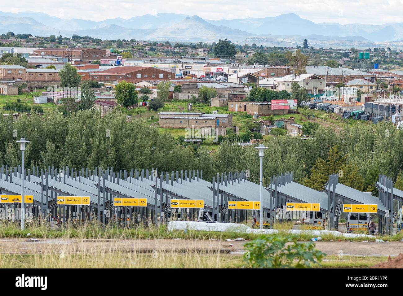 FICKSBURG, SOUTH AFRICA - MARCH 20, 2020: Maputsoe in Lesotho seen ...